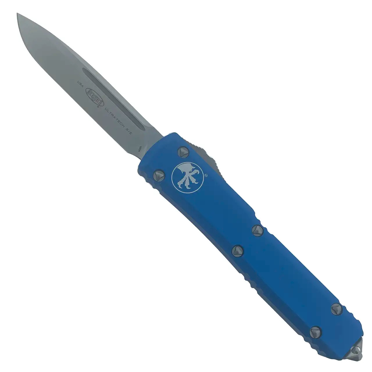 Microtech Ultratech S/E Blue Handle Stonewash Standard Blade 121-10BL ...
