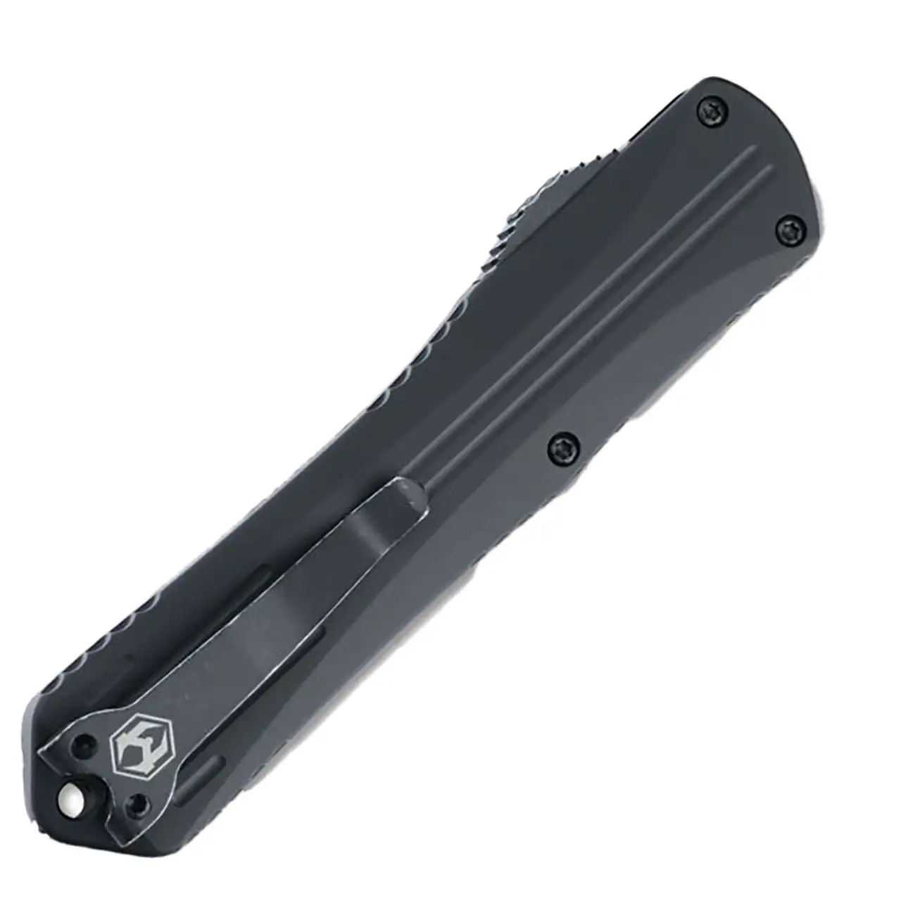 Heretic Knives Manticore X Recurve Battleworn Black Handle Battleworn