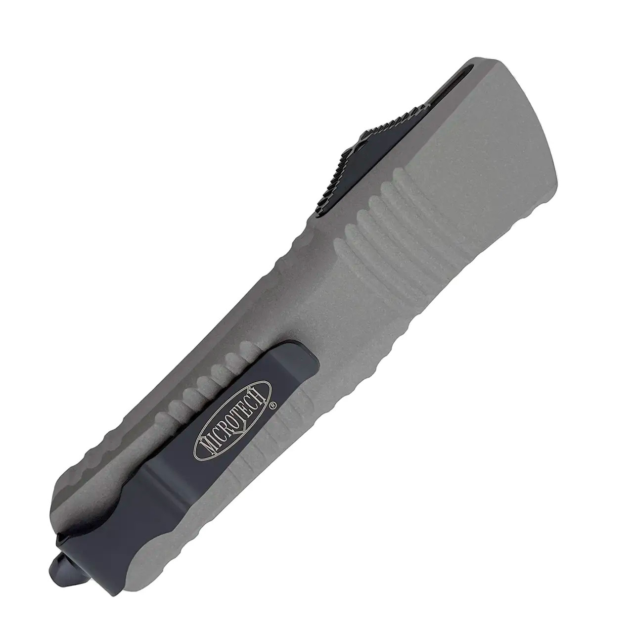 Microtech Combat Troodon D/E Titanium Gray Handle Black Standard Blade ...