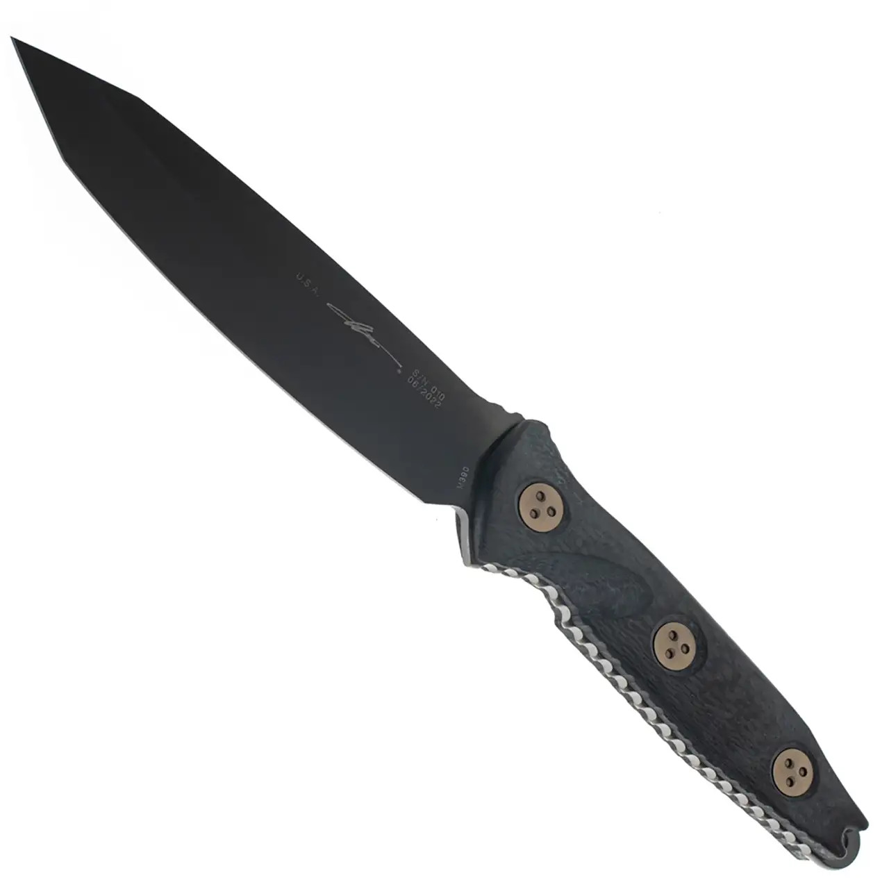 Microtech Socom Alpha T/E Carbon Fiber DLC Standard Blade Signature ...
