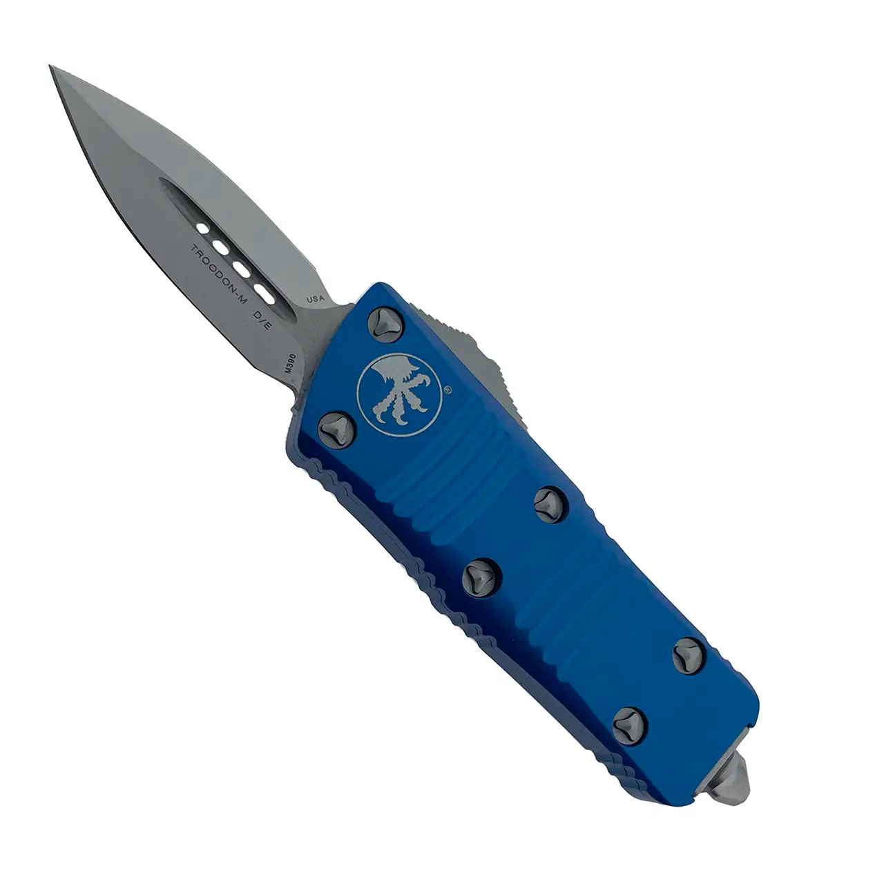 Microtech Mini Troodon D/E Blue Handle Stonewash Standard Blade 238 ...