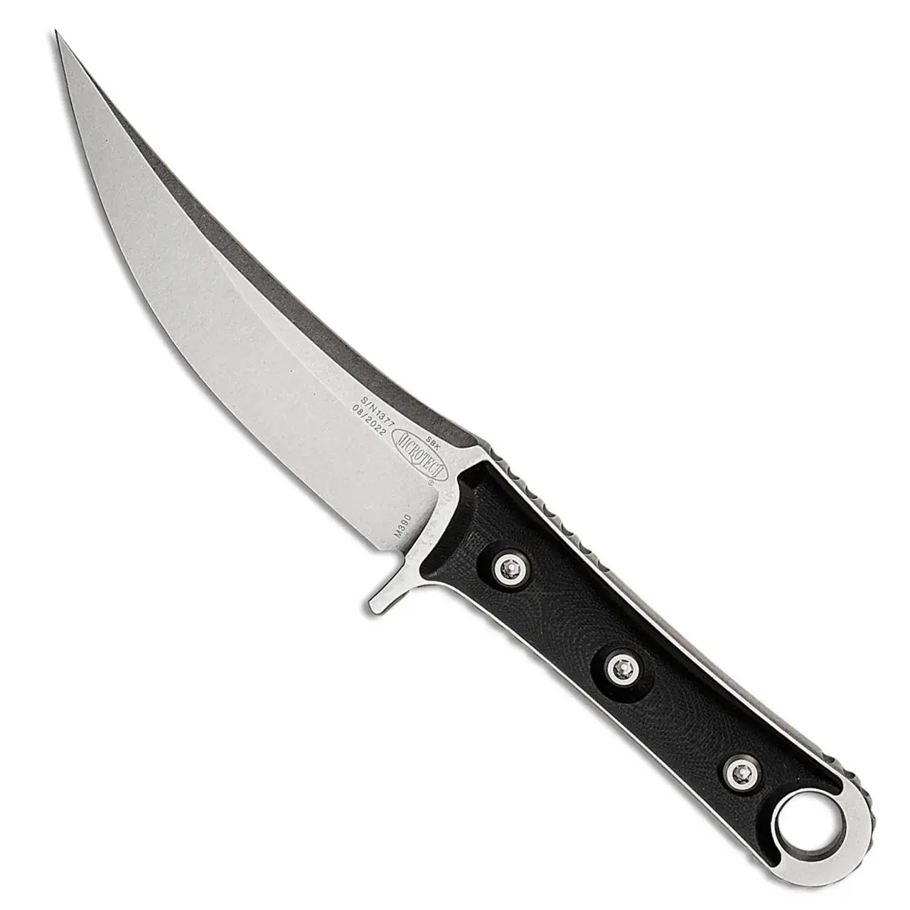 Microtech Borka SBK Fixed Blade S/E Black Handle Stonewash Standard ...