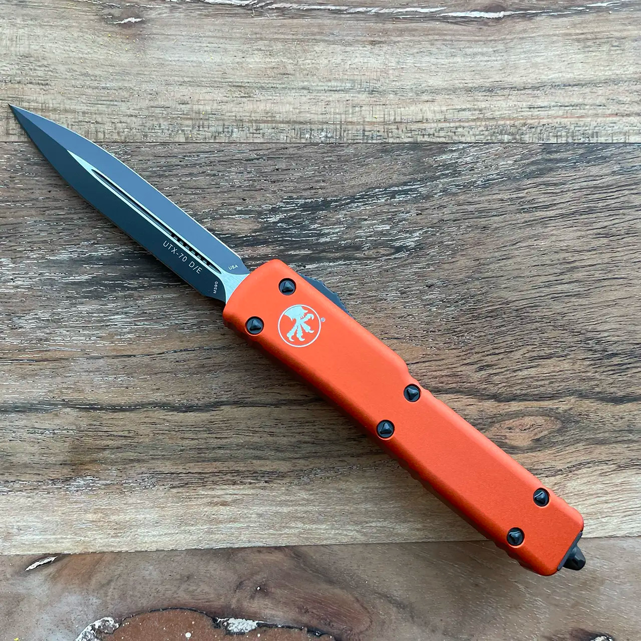 Microtech UTX-70 D/E Orange Standard 147-1OR | American Edge Knives