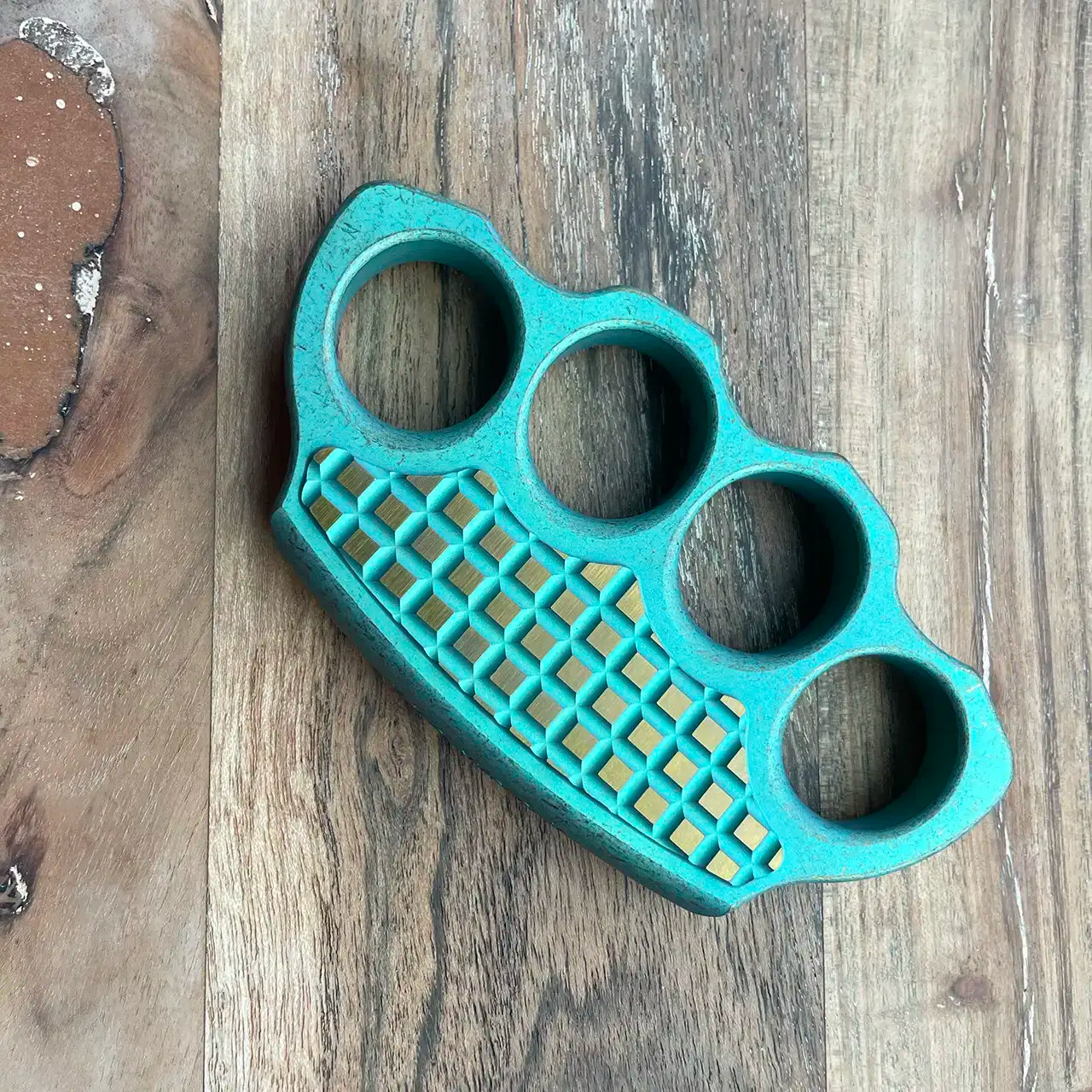 Marfione Custom Hand Tank Titanium Antique Green Four Finger Knuckle ...