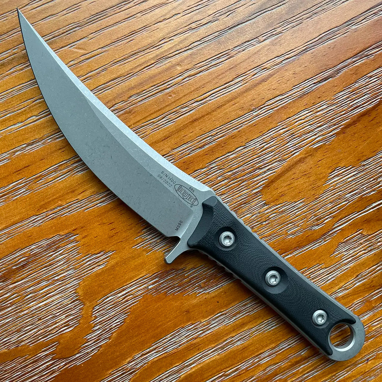Microtech Borka SBK Fixed Blade S/E Black Handle Apocalyptic Standard ...