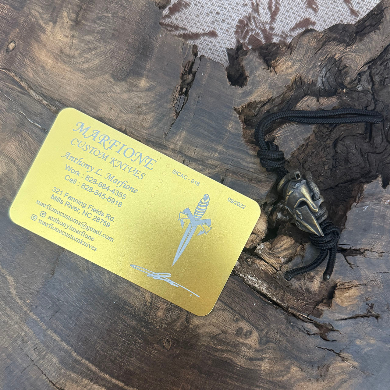 Marfione Custom Matrix-R Frame Lock Galactic Acid Finish Titanium ...