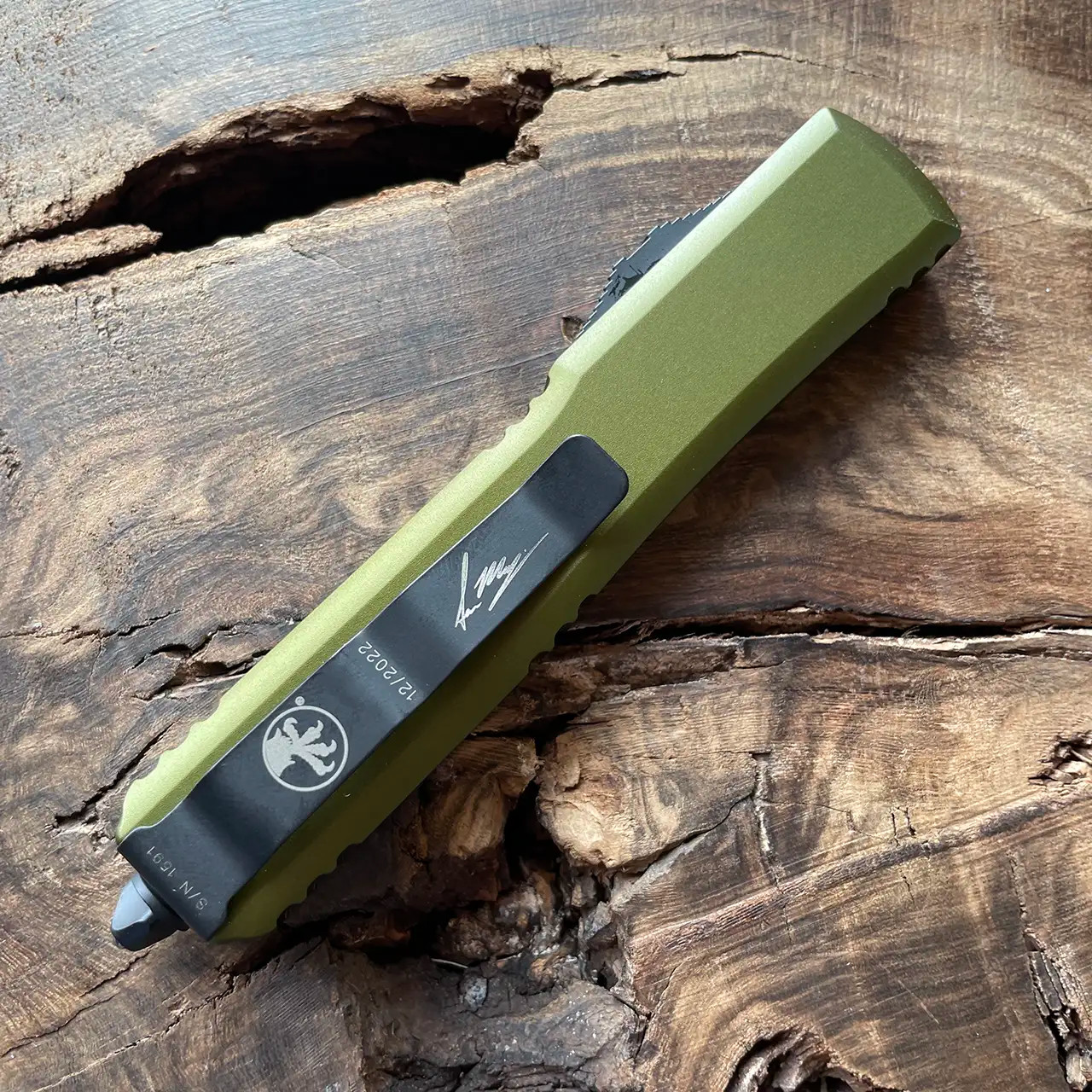 Microtech Ultratech Hellhound T/E OD Green Standard Signature Series ...