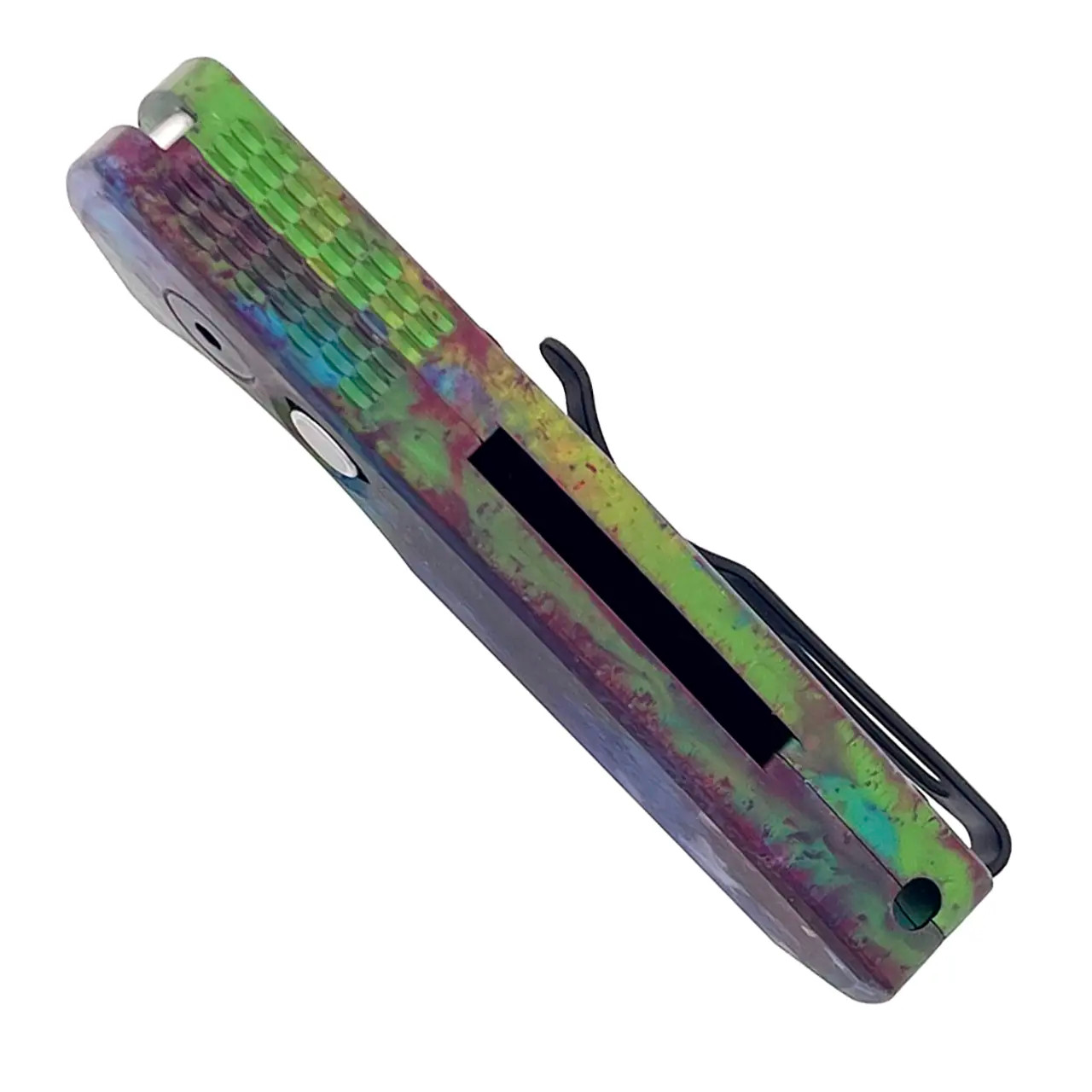 Pro Tech Runt 5 Reverse Tanto Solid Northern Lights Anodized Handle