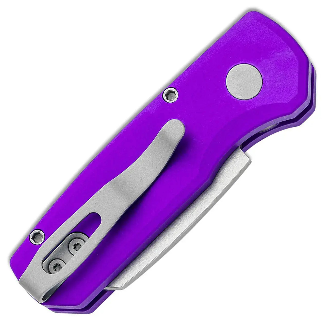 Pro-Tech Runt 5 Reverse Tanto Purple Handle Stonewash Magnacut Blade ...