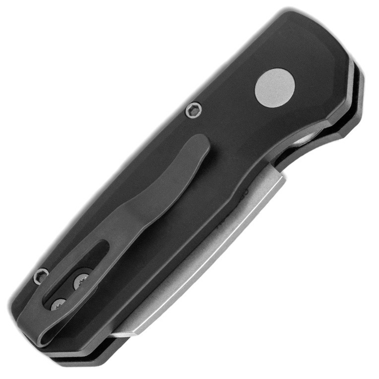 Pro Tech Runt 5 Reverse Tanto Black Handle Stonewash Magnacut Blade