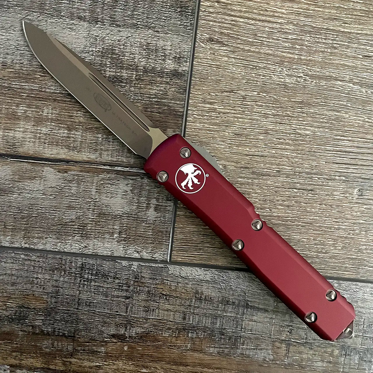 Microtech Ultratech S/E Merlot Bronze Apocalyptic Standard 121-13APMR ...