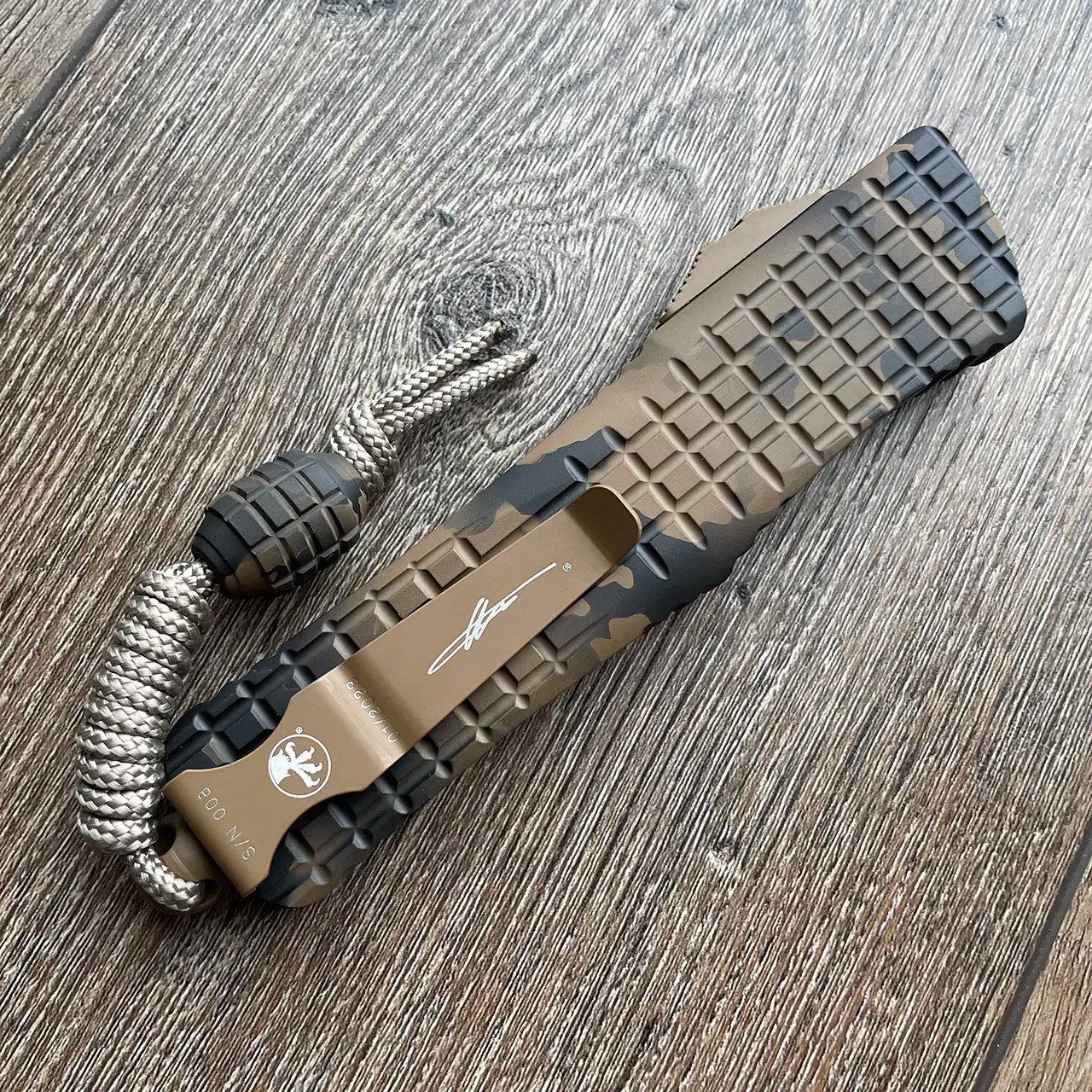 Microtech Combat Troodon S/E Frag Coyote Camo Standard w/ Coyote Camo ...