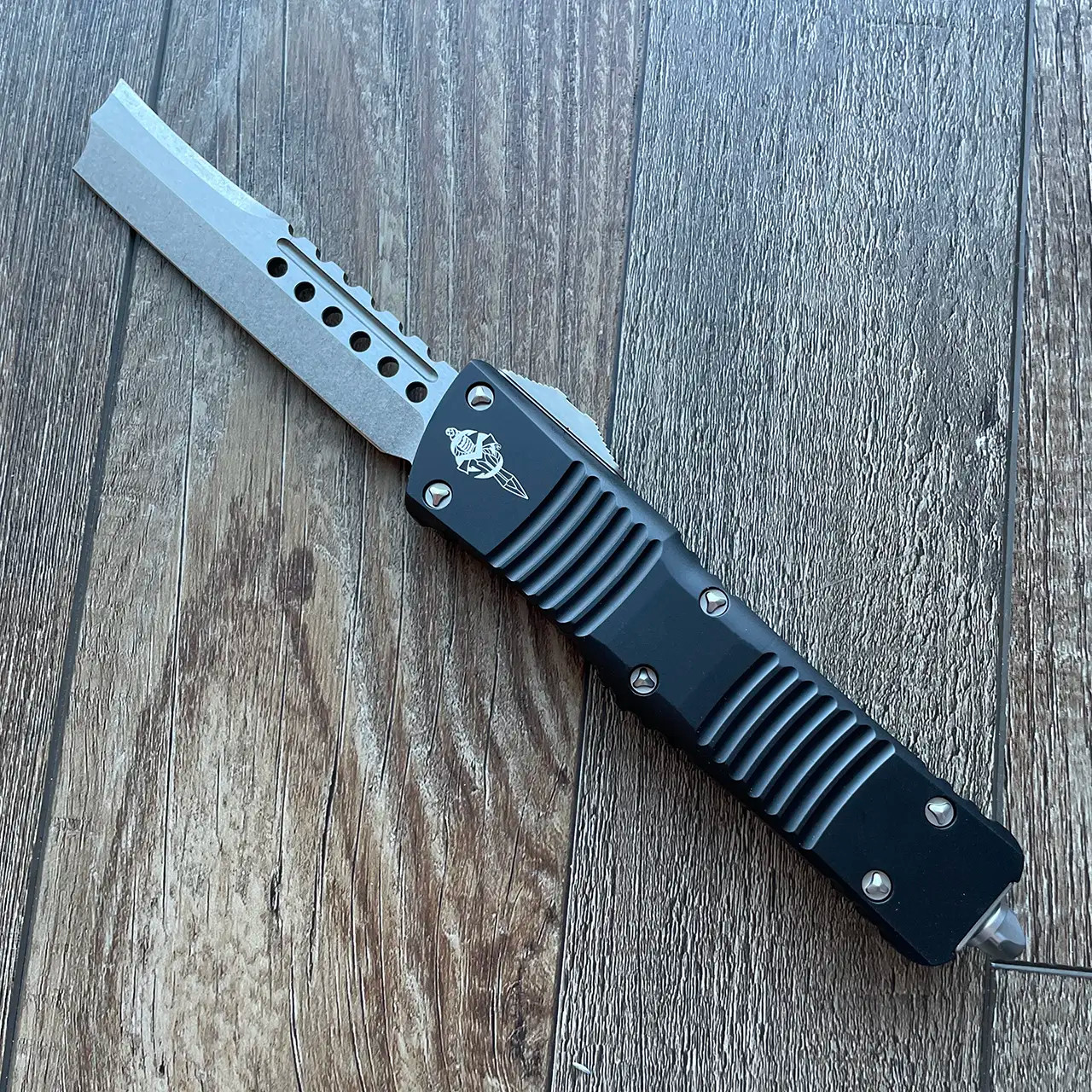Microtech Combat Troodon Hellhound Razor Black Stonewash Standard
