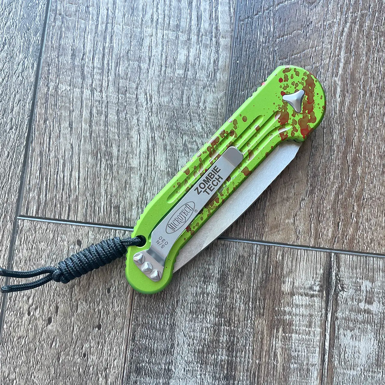 Microtech Ludt Zombietech Stonewash Standard 135 10z American Edge Knives