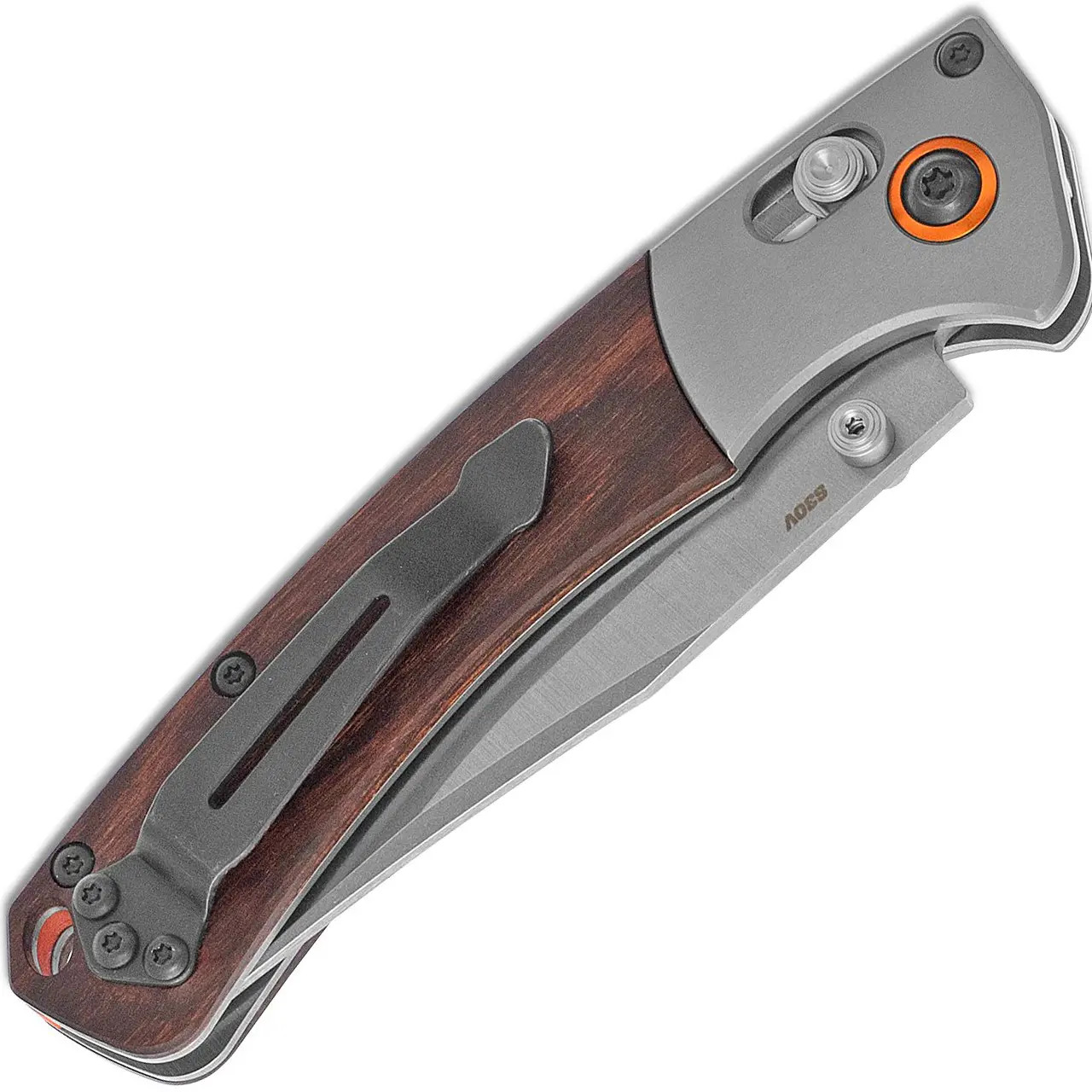 Benchmade Mini Crooked River Axis Lock Dymondwood Handles Satin Blade ...