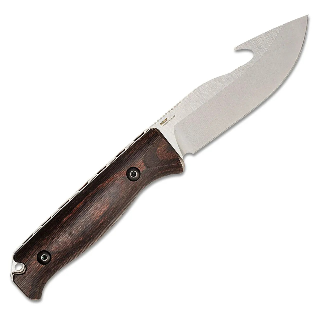 Benchmade Saddle Mountain Skinner Stabilized Wood Handle Satin Blade ...