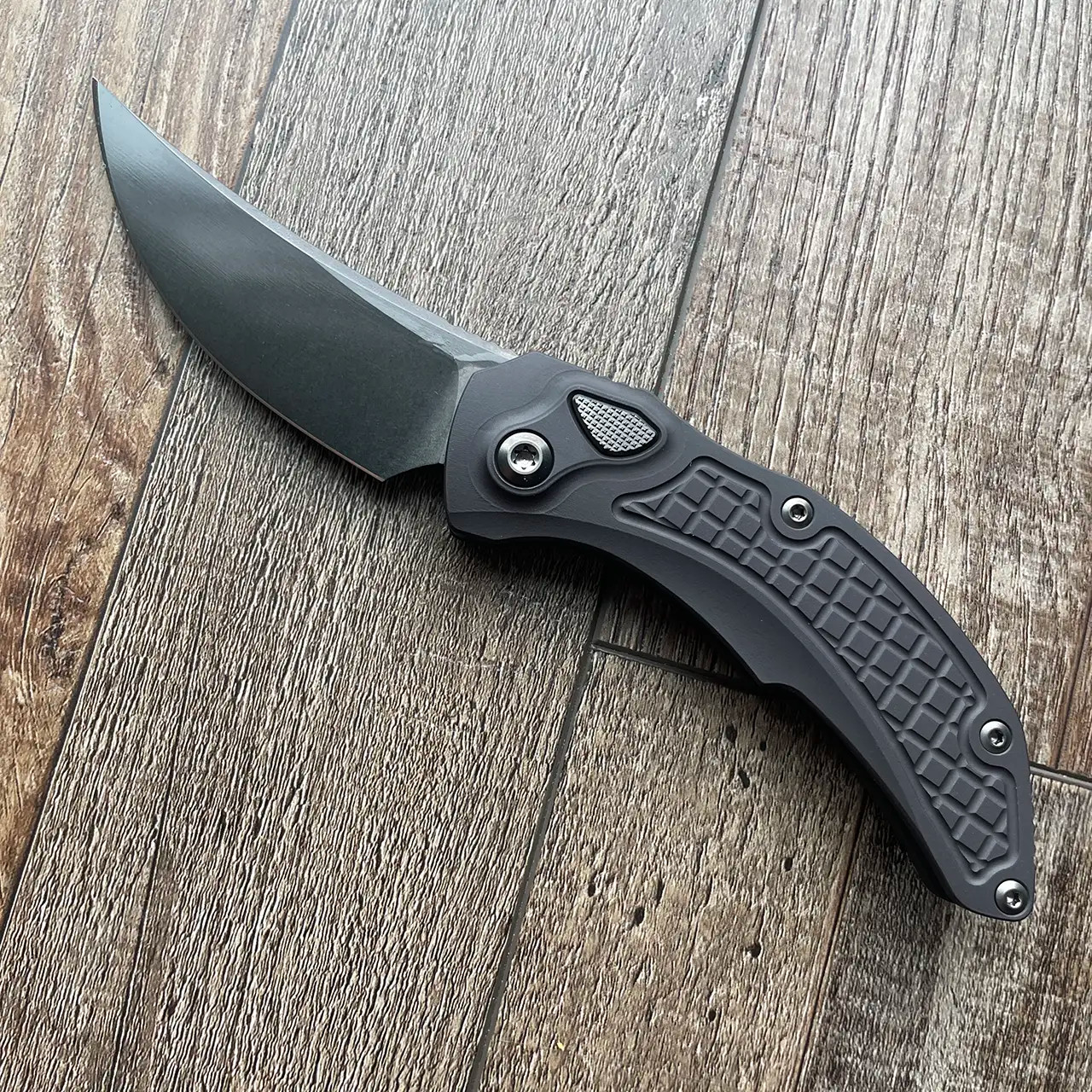 Microtech Bastinelli Brachial Auto S/E Shadow Black DLC Standard DLC ...