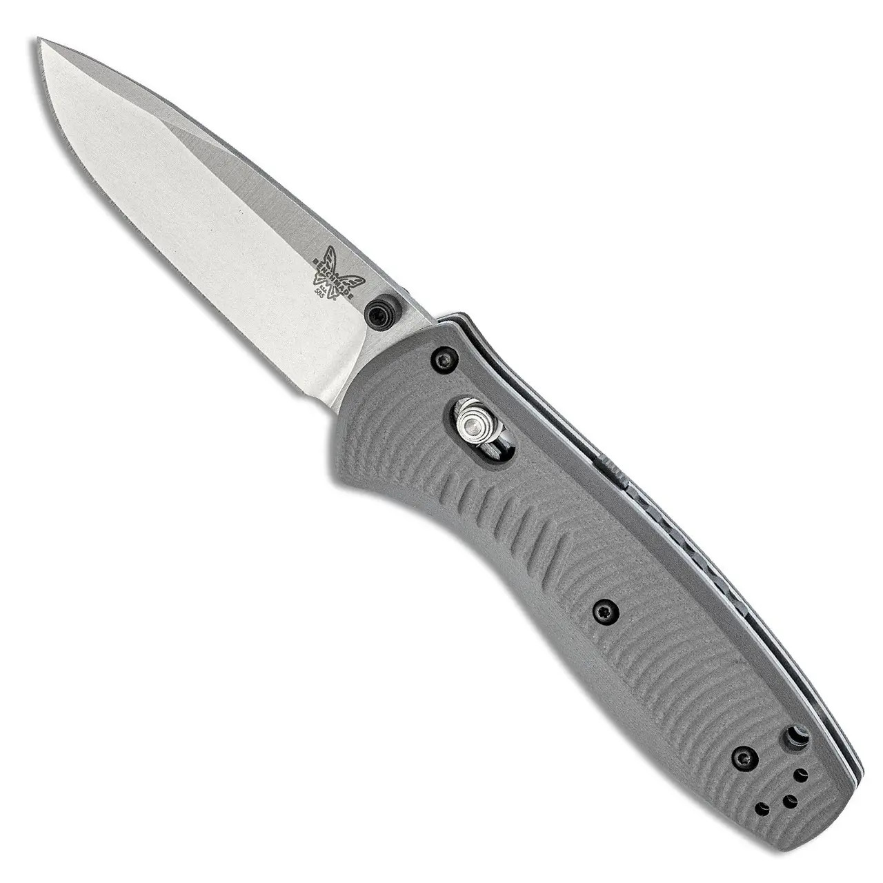Benchmade Mini Barrage Axis Lock Assisted Gray G10 Handle Satin Blade ...