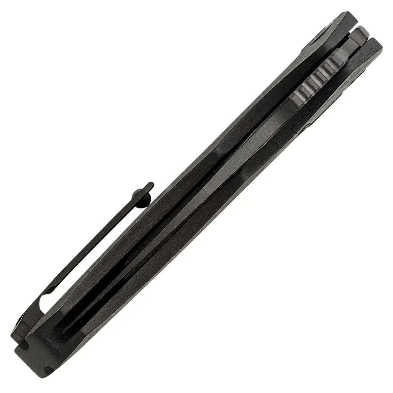 Heretic Knives Custom Wraith Auto Black Dunes Fat Carbon Handle W