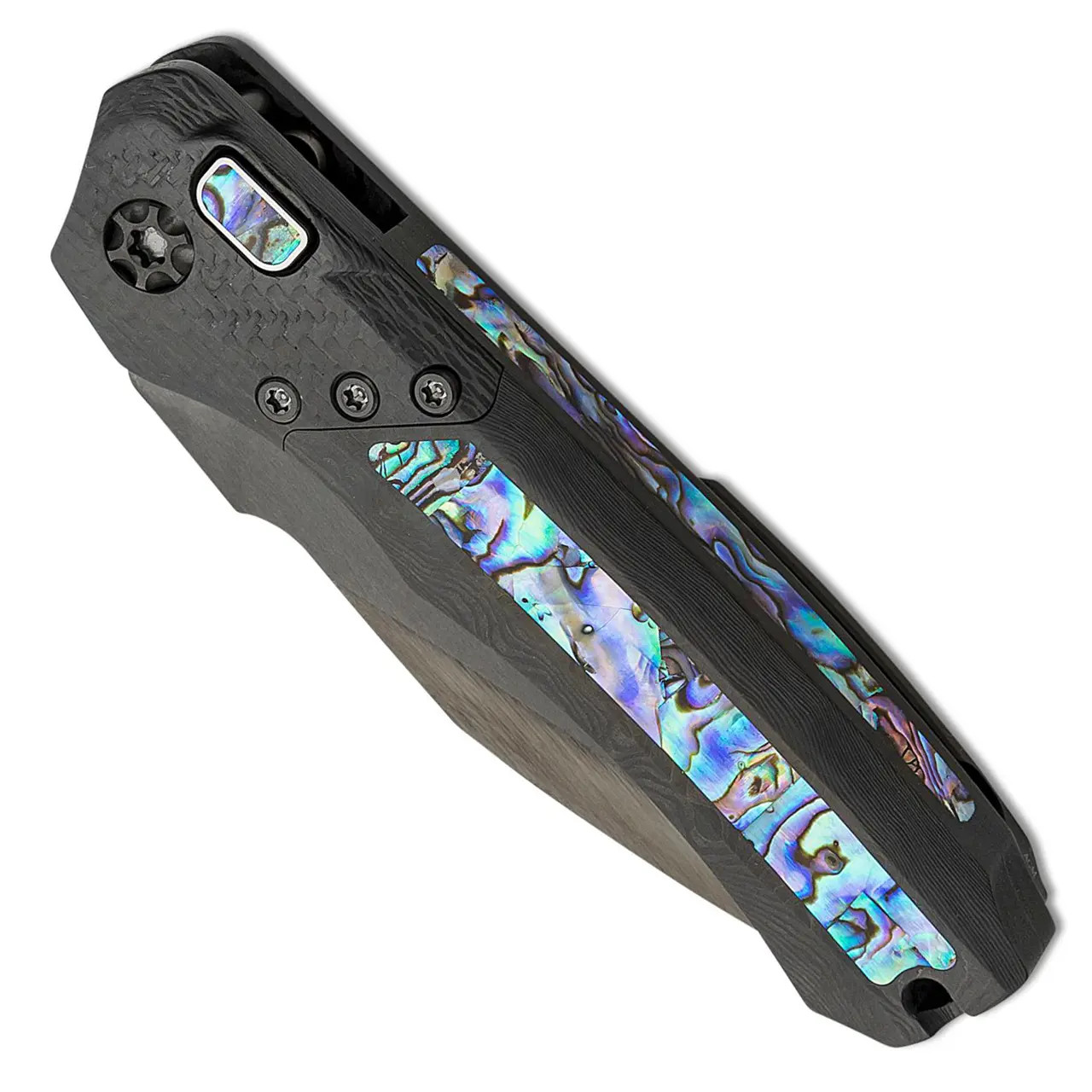 Heretic Knives Custom Wraith Auto Black Dunes Fat Carbon Handle W