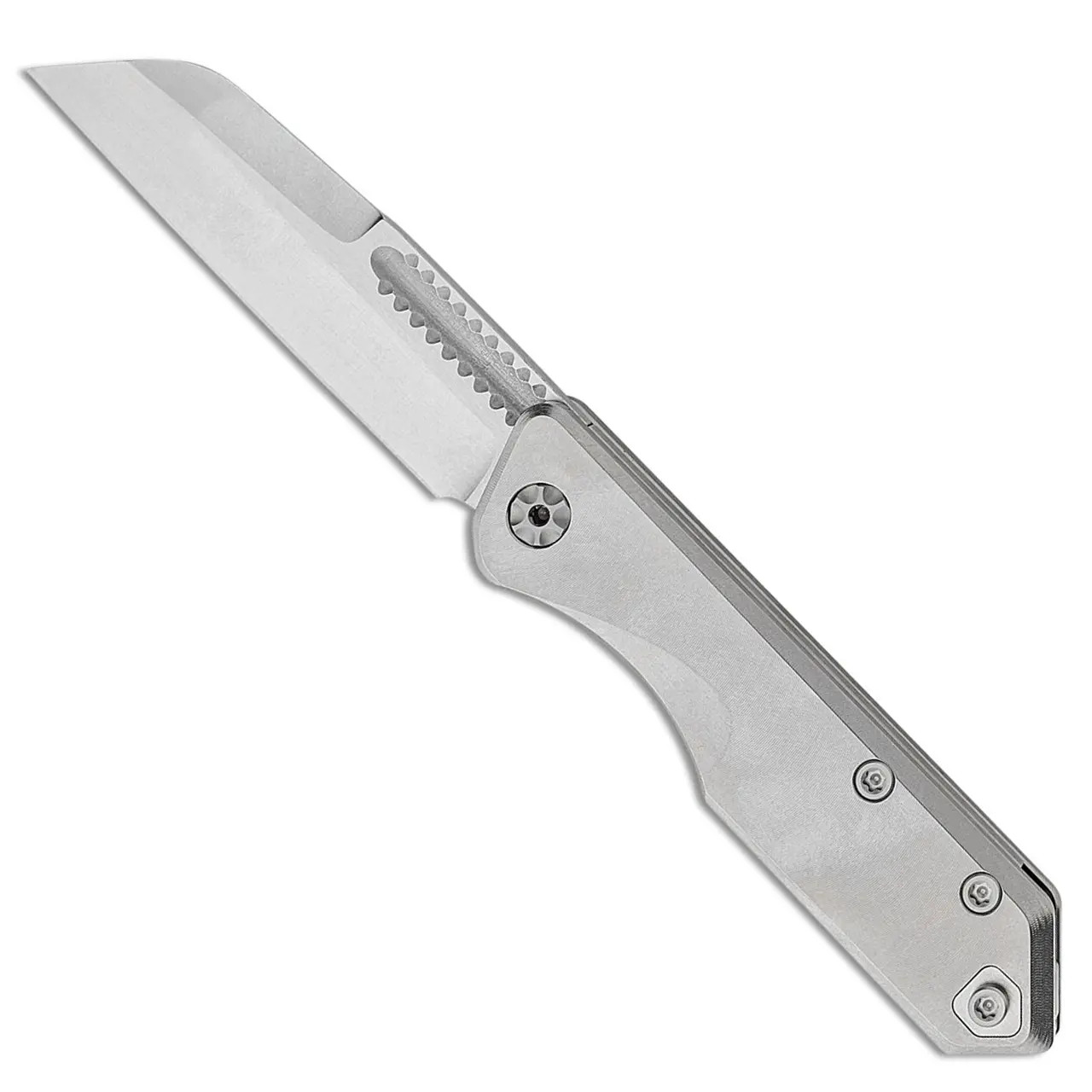 Heretic Knives Custom Jinn Slip Joint Tumbled Titanium Handle Hand ...