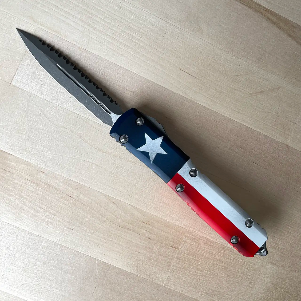 Microtech Ultratech D/E Bladeshow Texas 2023 Apocalyptic Full Serrated ...