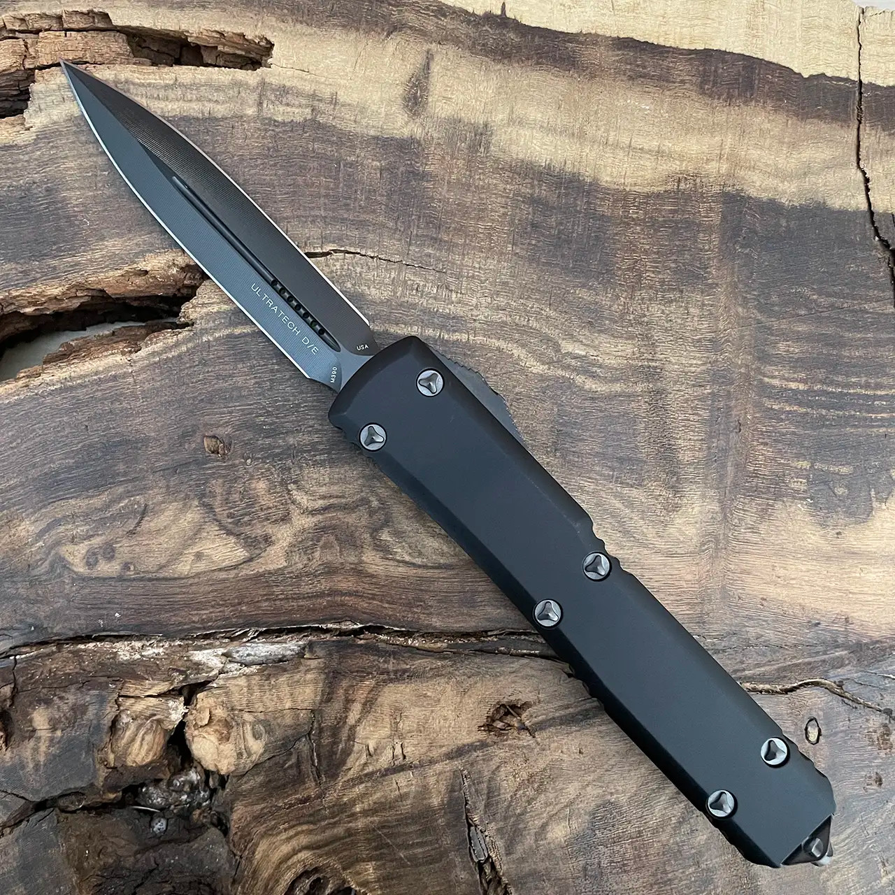 Microtech Ultratech D/E DLC Standard DLC Hardware Signature Series 122-1DLCTS | American Edge Knives