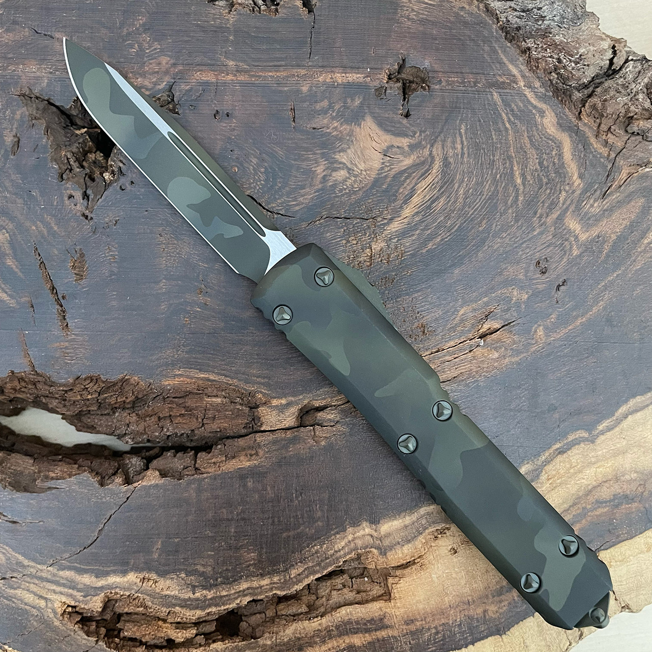 Microtech Ultratech S/E Olive Camo Standard Signature Series 121-1OCS ...