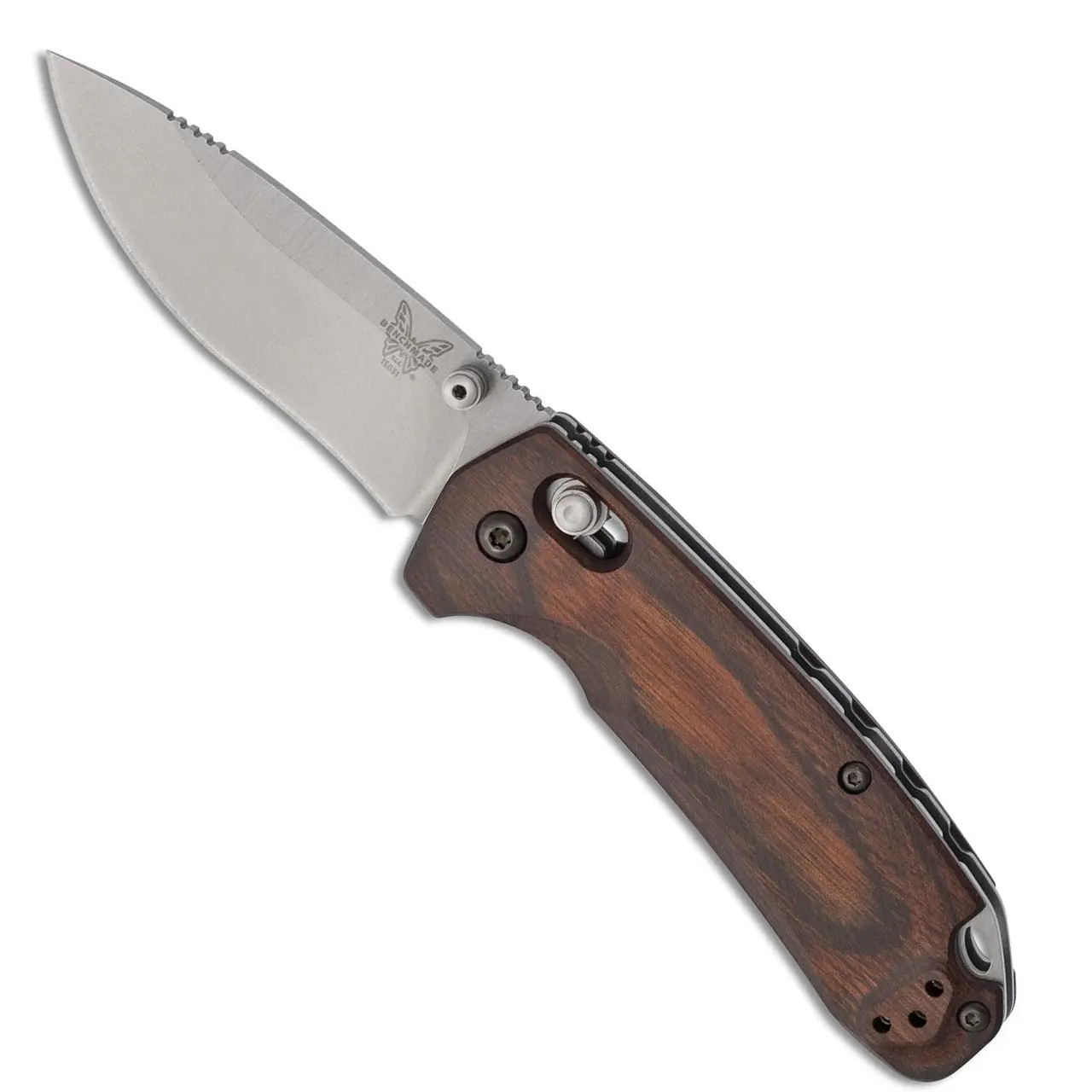 Benchmade North Fork Folder Axis Lock Stabilized Wood Handles Satin ...