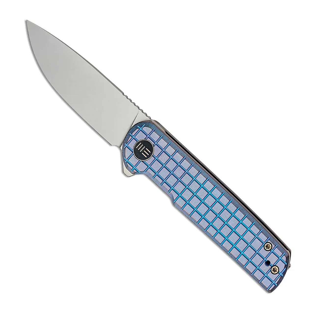 We Knife Co. Charith Frame Lock Frag Blue Titanium Handle Bead Blast ...