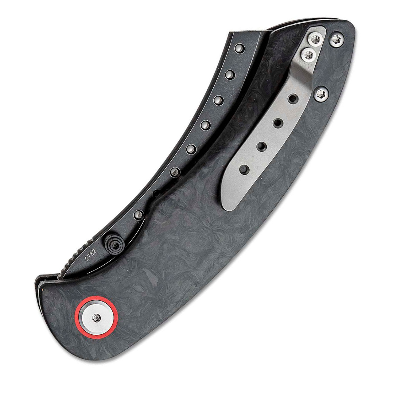 Red Horse Knife Works Hell Razor P Liner Lock Black Carbon Fiber Handle ...