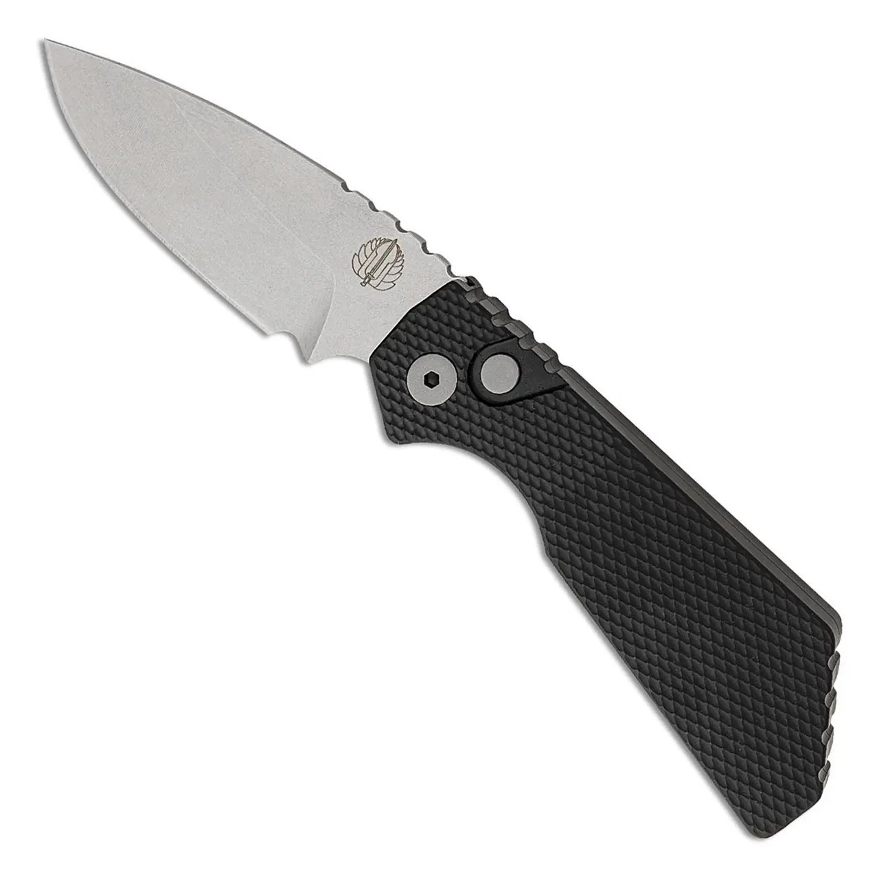 Pro Tech Strider Pt Auto Textured Black Handle Stonewash Magnacut