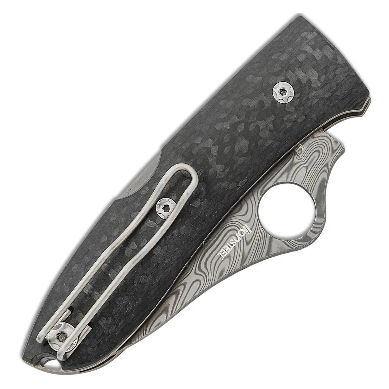 Spyderco SpyOpera Lock Back Carbon Fiber Handle Damasteel Blade Sprint ...