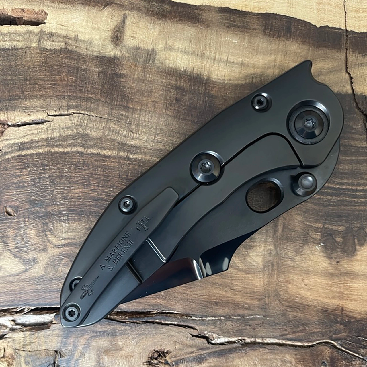 Borka Blades x Marfione Custom Knives Collab Stitch Manual S/E Dark ...