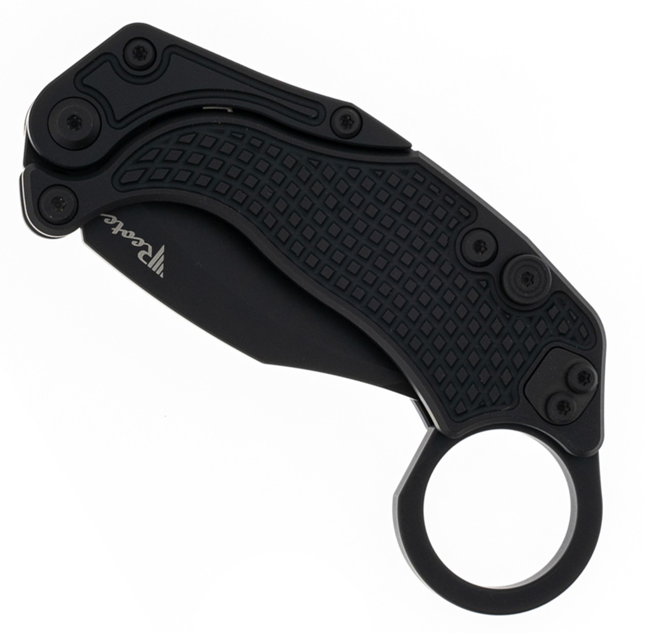 Reate Knives Exo K Button Lock Karambit Gravity Knife Black Handle