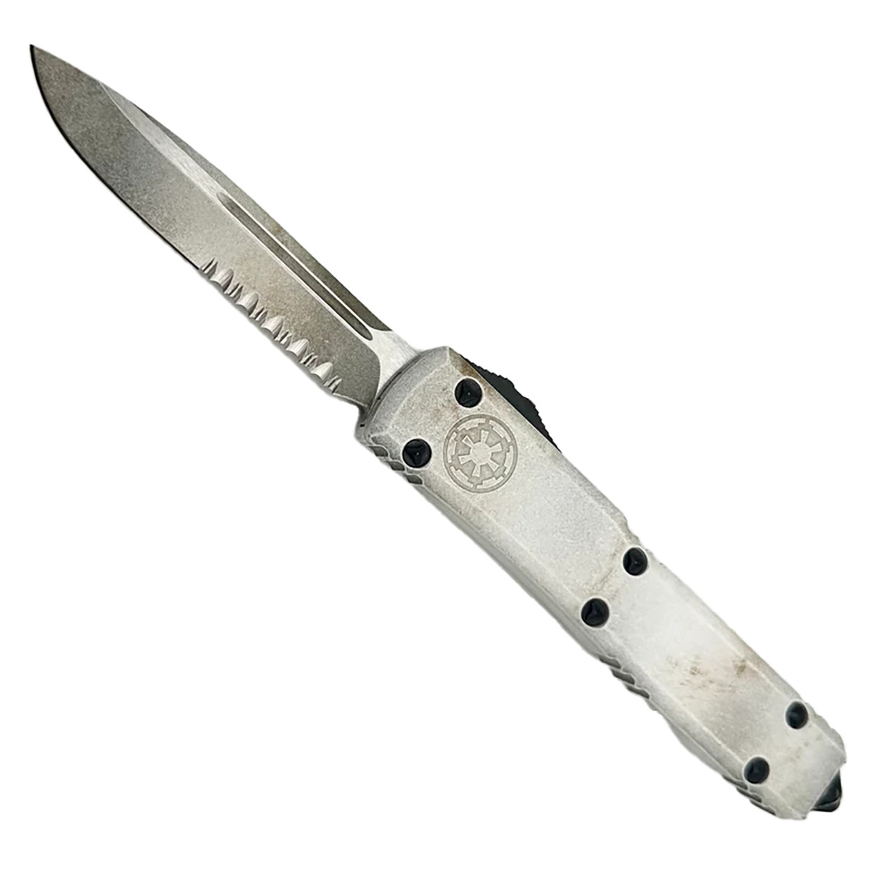 Microtech Ultratech S/E Sandtrooper Deep Engraved Serrated Signature ...