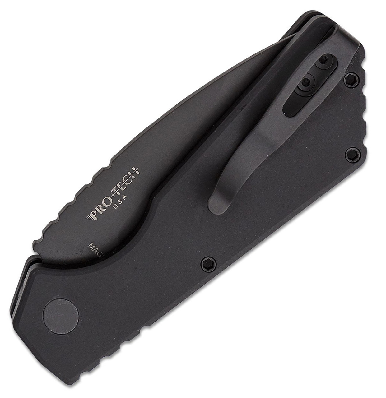 Pro Tech Strider Pt Auto Solid Black Handle Dlc Magnacut Blade Pt203