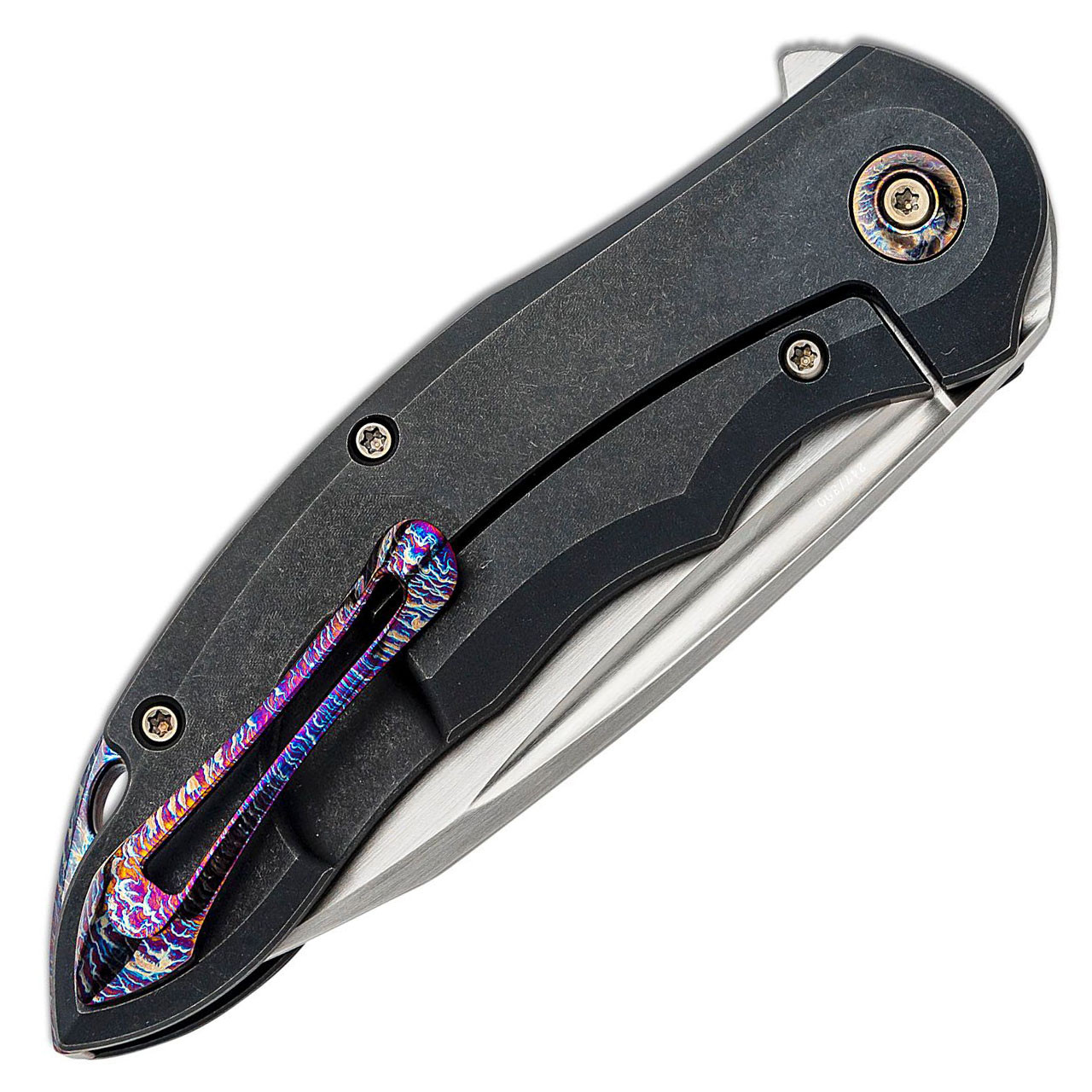 We Knife Co. Makani Frame Lock Black Titanium Handle With Lightning ...