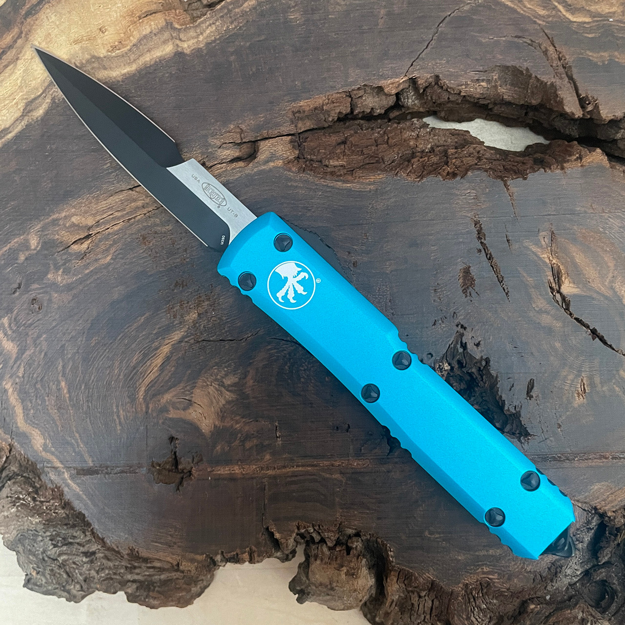 Microtech Ultratech Bayonet Turquoise Handle Black Standard Blade 120 ...
