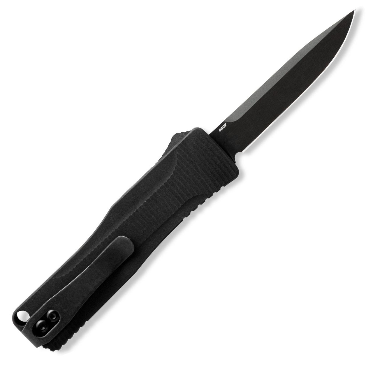 Benchmade Om OTF Auto Black Handle Black Blade 4850BK | American Edge ...