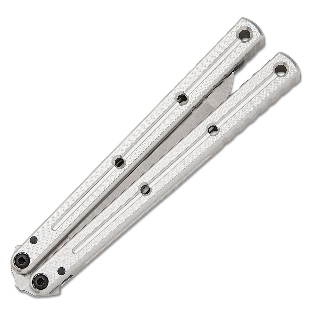 Squid Industries Krake Raken V3 Balisong Tanto Silver | American Edge ...