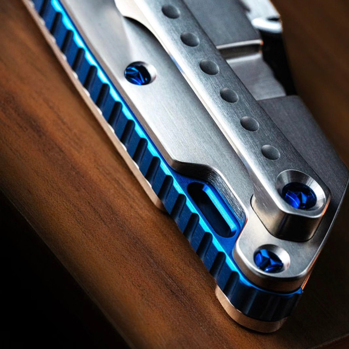 Marfione Custom Warhound Frame Lock Flipper Satin Finished Titanium ...