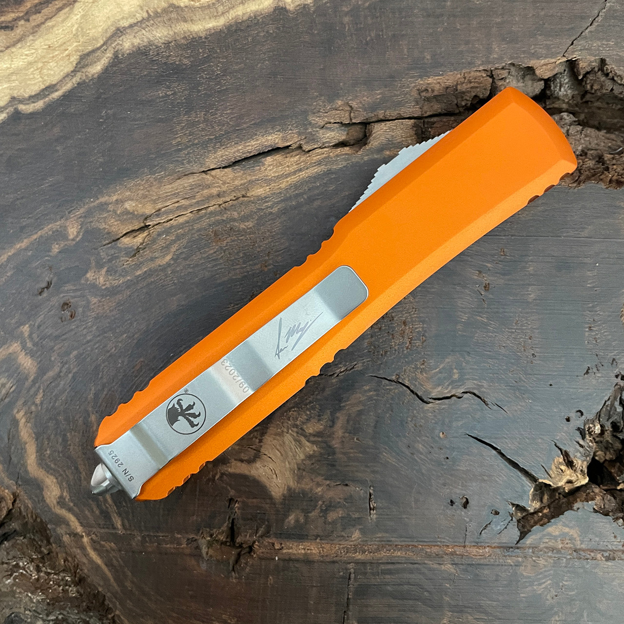 Microtech Ultratech Warhound Orange Handle Stonewash Standard Blade