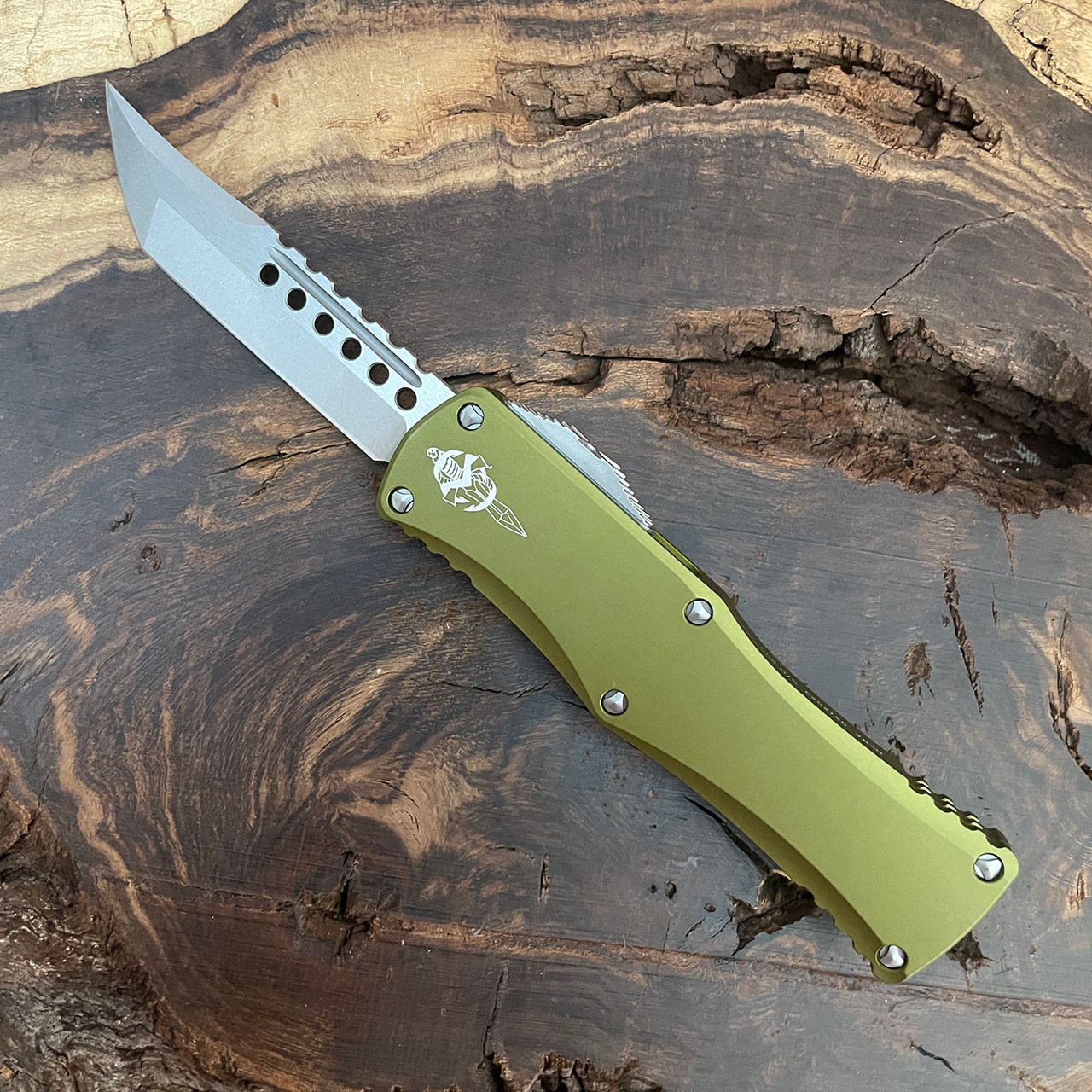 Microtech Hera Hellhound OD Green Stonewash Standard Signature Series ...