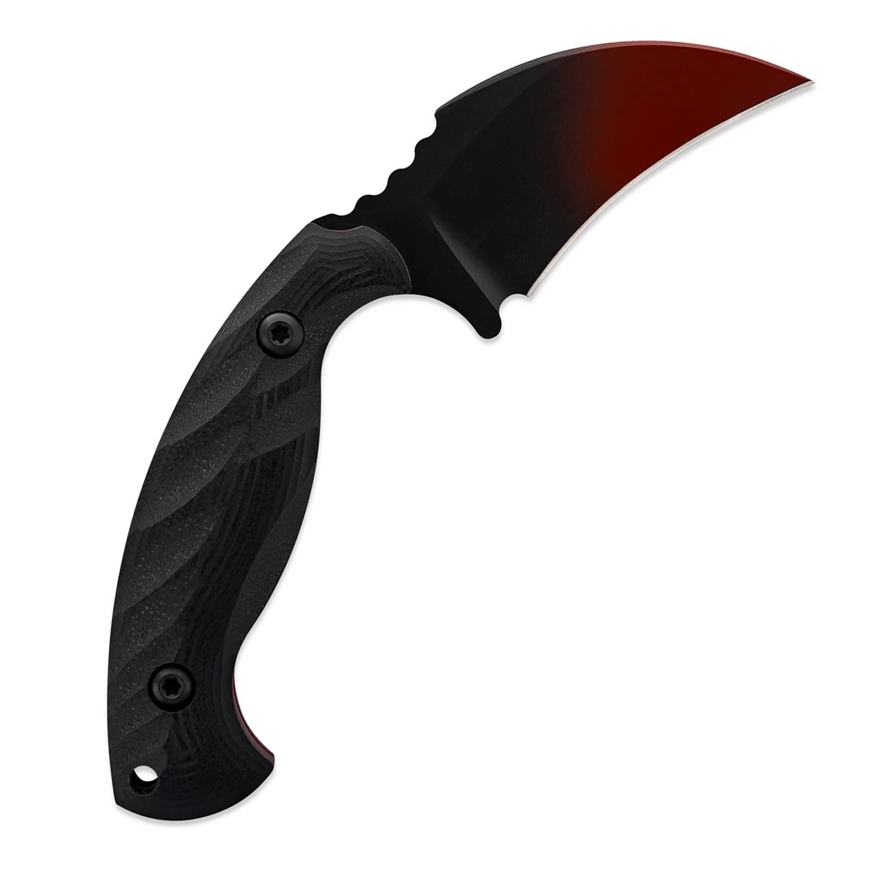 Toor Knives Slasher Karsumba Karambit Fixed Blade Black G10 Handle ...