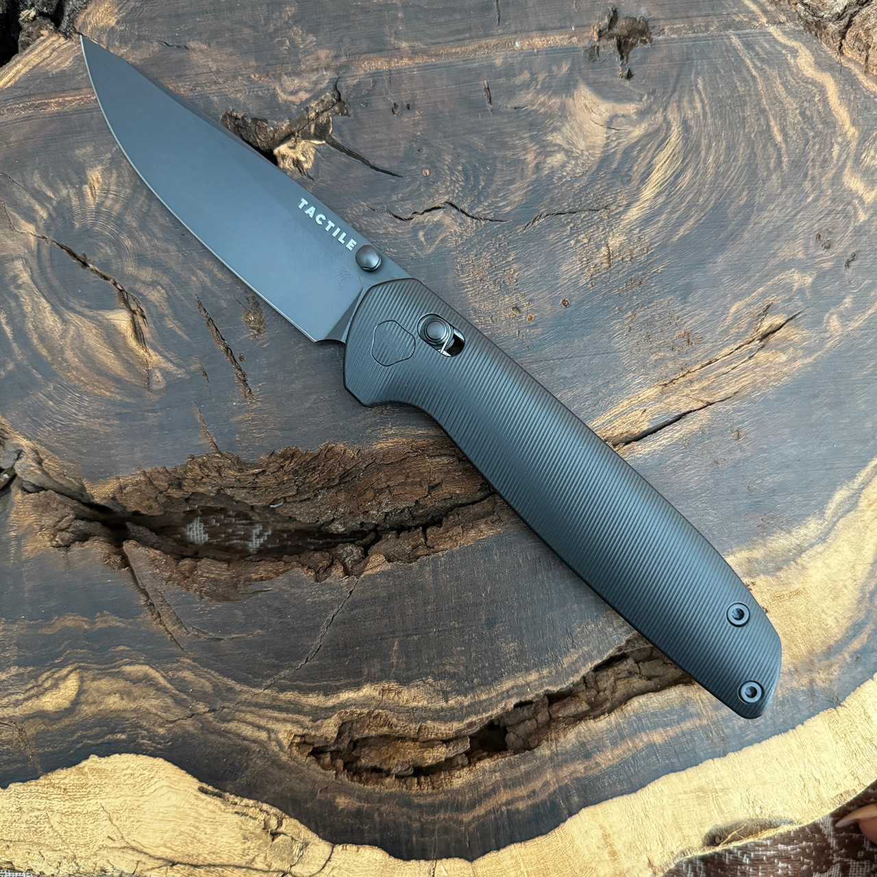 Tactile Knife Co. Maverick Crossbar Lock Black DLC Handle Black DLC ...