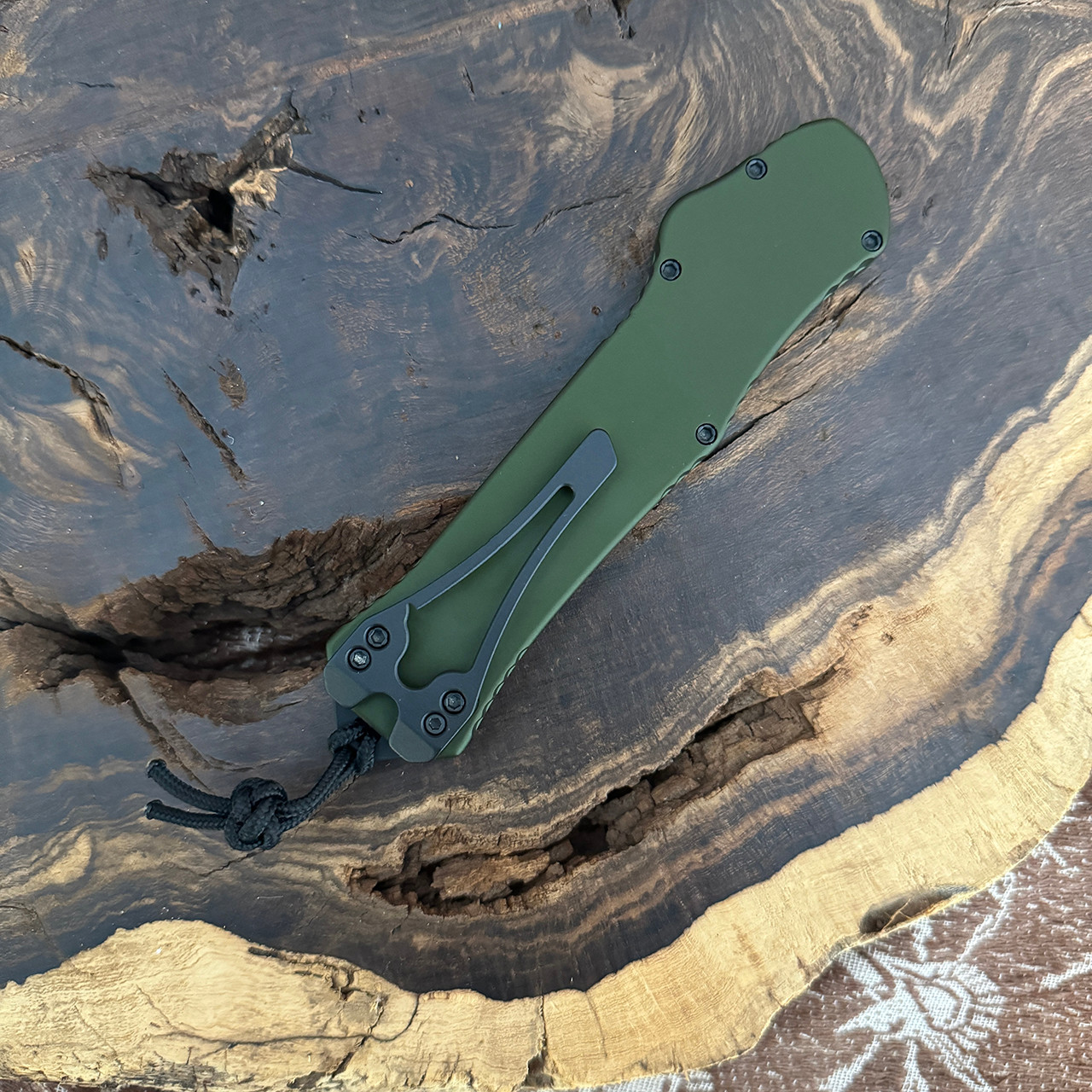 Heretic Knives Hydra Otf Auto Tanto Green Handle Dlc Blade H006 6a Grn