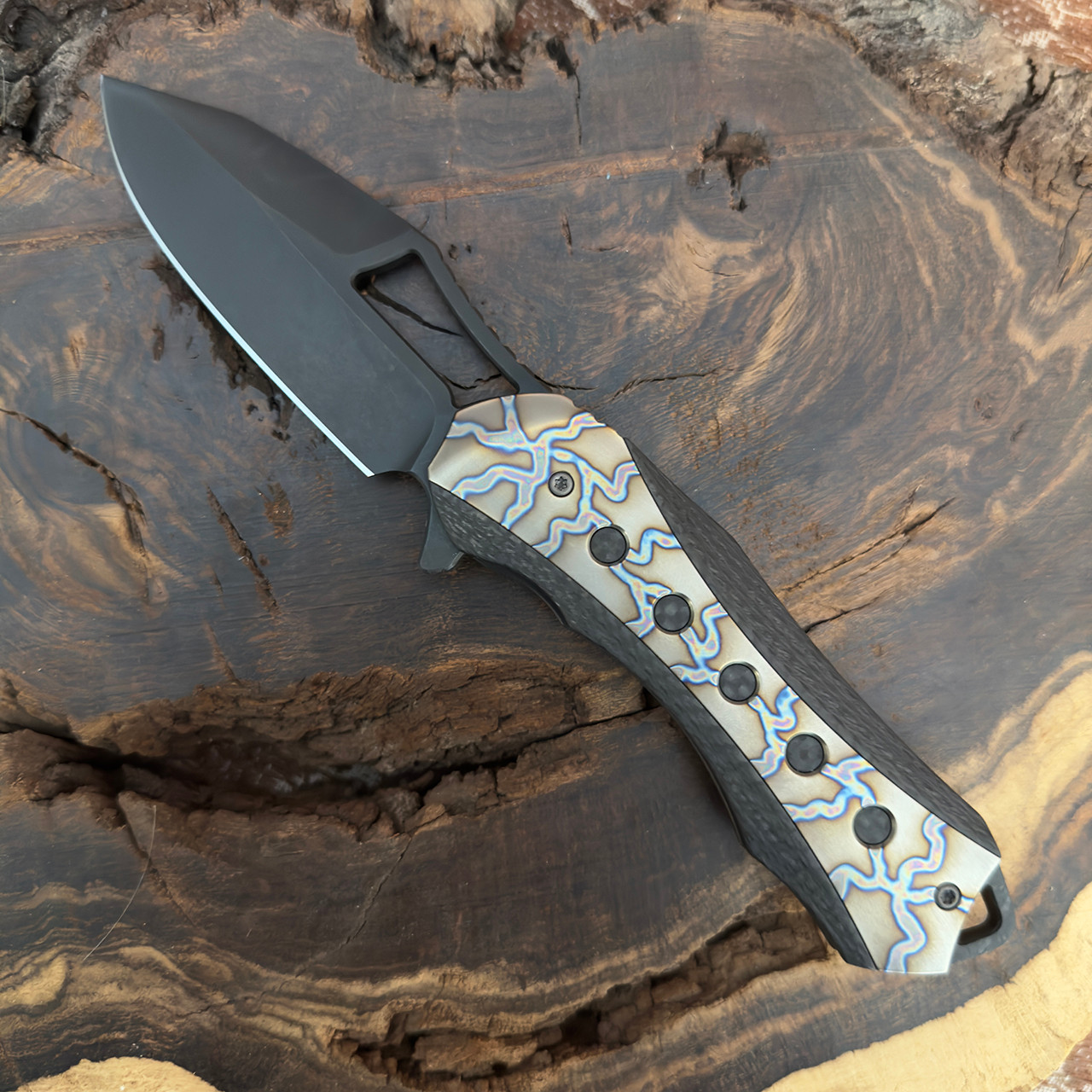 Heretic Knives Custom Osiris Manual S/E Carbon Fiber Handle w/ Flamed ...