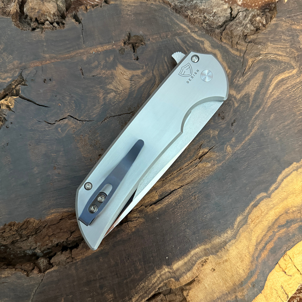 Pro Tech Mordax Button Lock Flipper 2023 Custom 001 17 4 Steel Two Tone