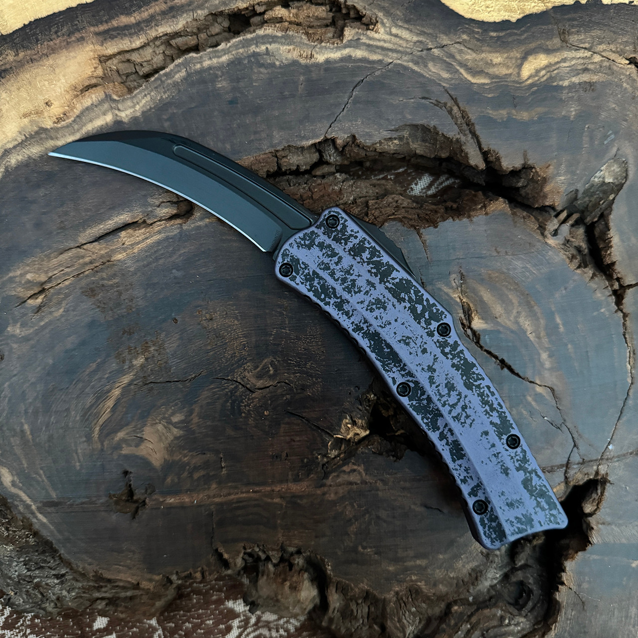 Heretic Knives Roc Curved Otf Breakthrough Gray Handle Dlc Standard